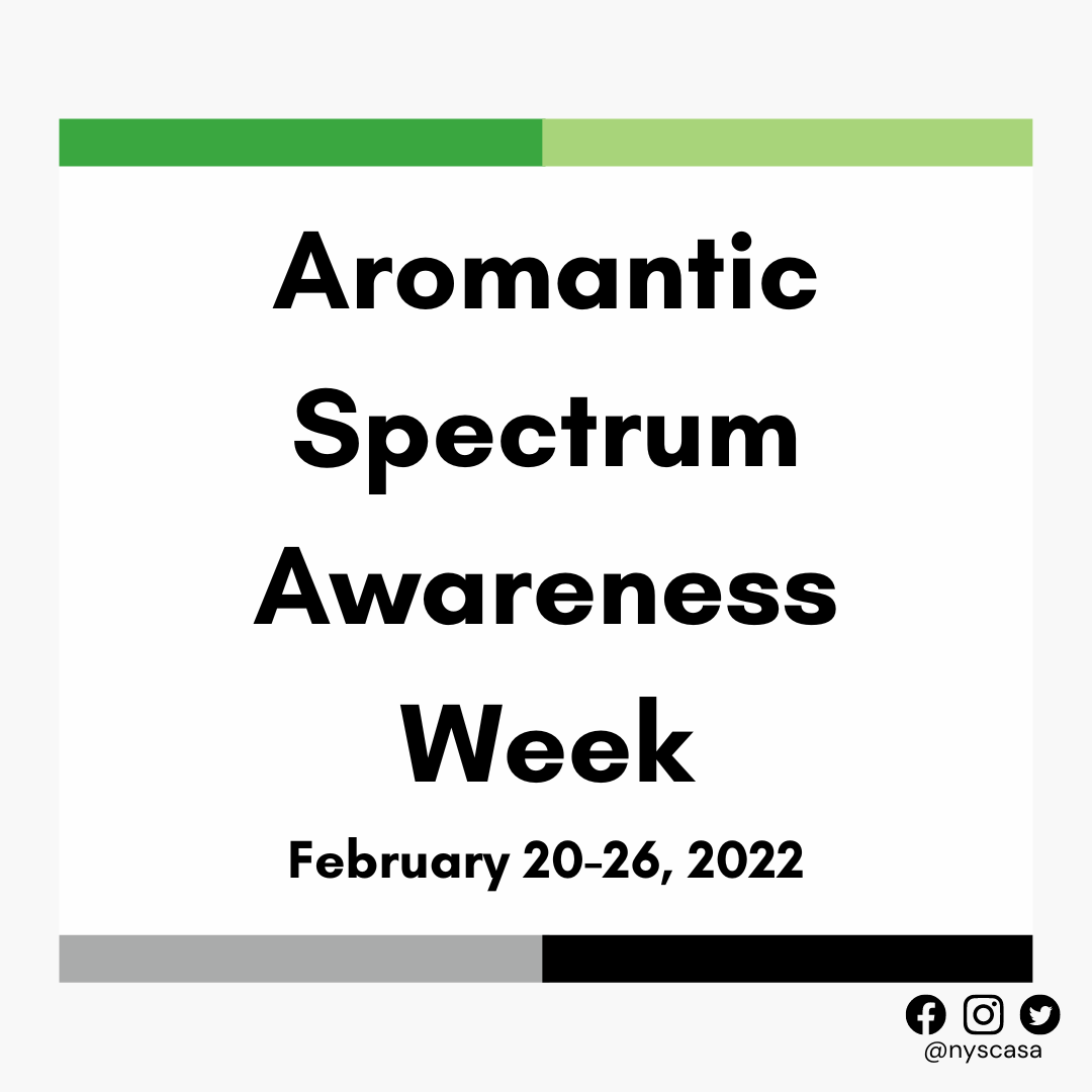 NYSCASA Honors Aromantic Spectrum Awareness Week
